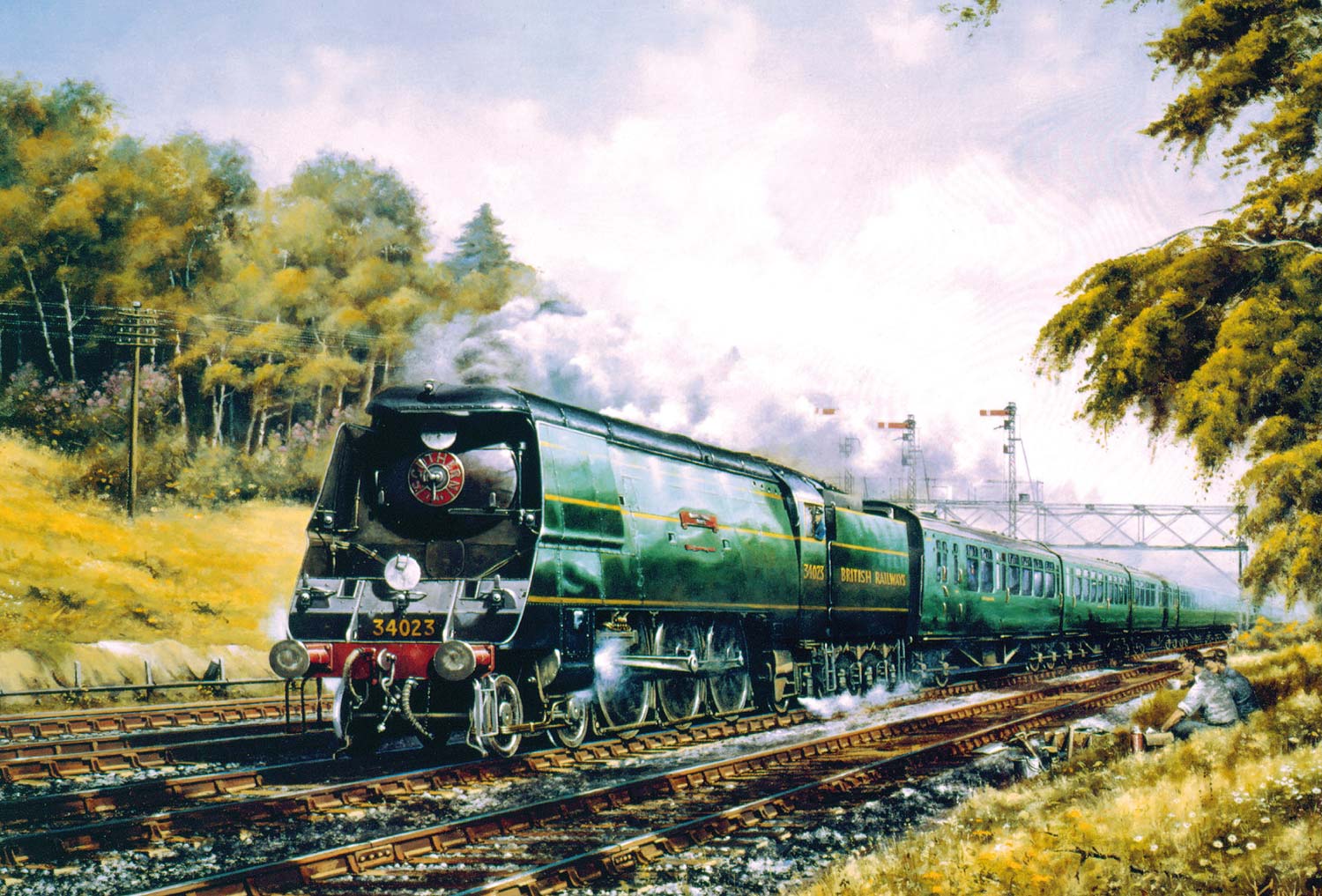 34023 Blackmore Vale on the West Country Express Greetings Cards ...
